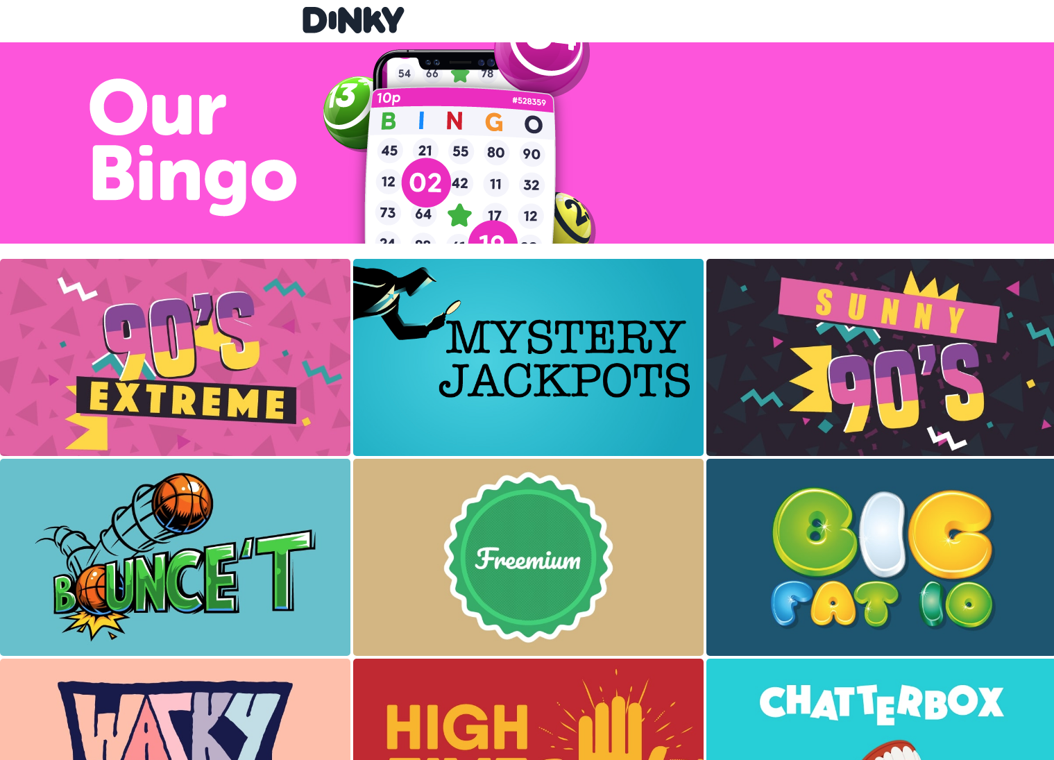 Dinky Bingo - playcashgames.co.uk